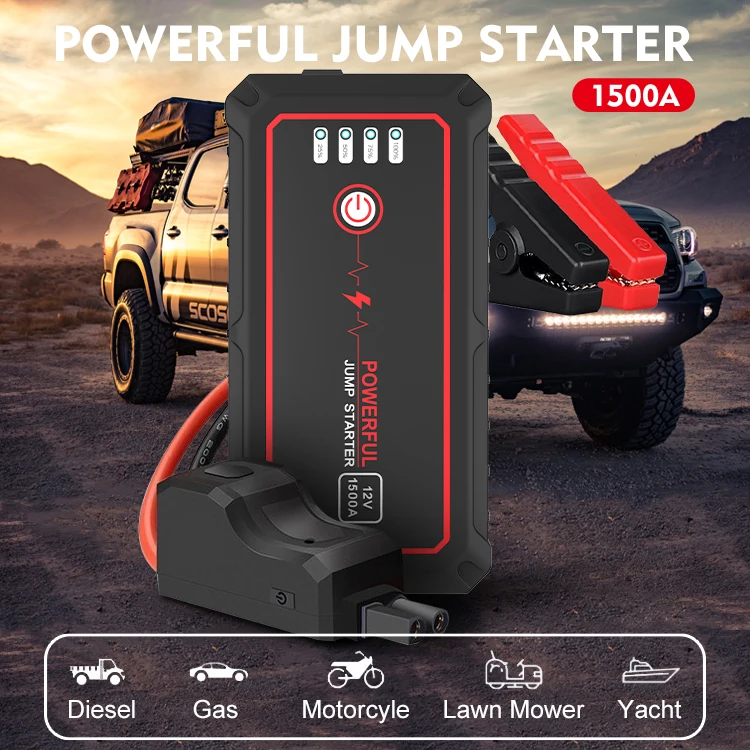 High Power Car Battery Emergency Power Supply 500a Portable Multi ...