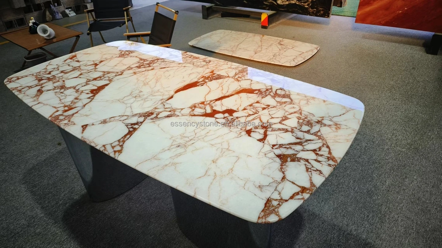 Natural White Stone Calacatta Viola Marble Slabs Burberry Bulgari Red ...