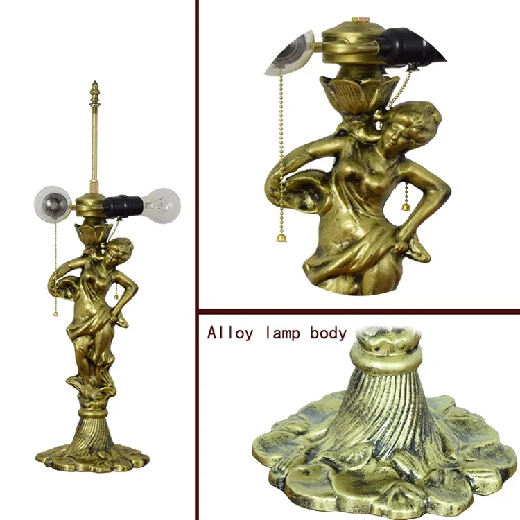 Luxury Tiffany Decorative Stained Glass Love Baroque Table Lamp ...