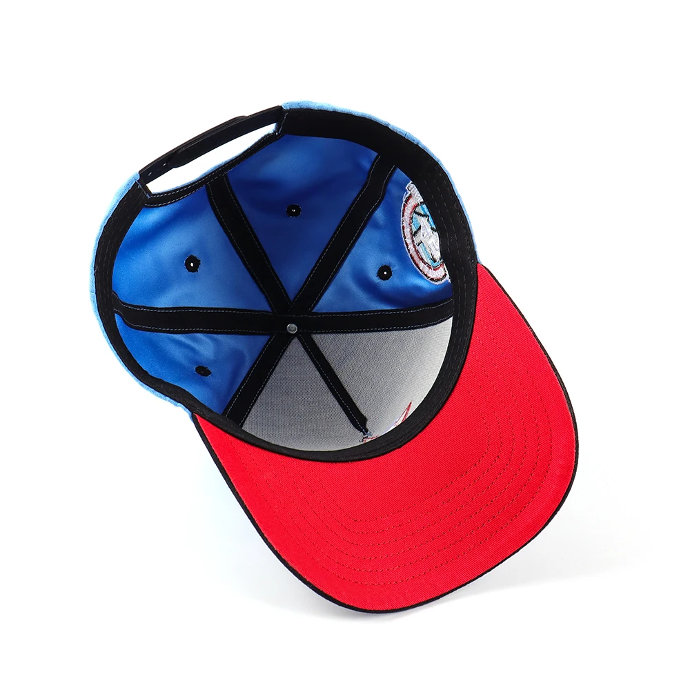 Hot Hat Design 5 Panel Suede Blue and Black Baseball Caps With Custom ...