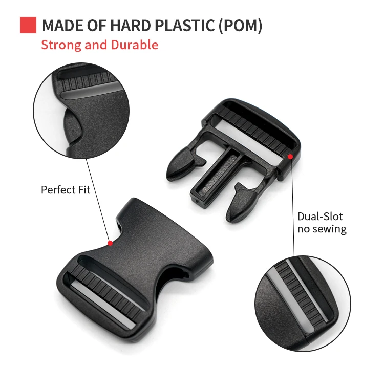 Custom logo Duty Dual Adjustable Webbing Nylon Belt Black Lock Quick ...