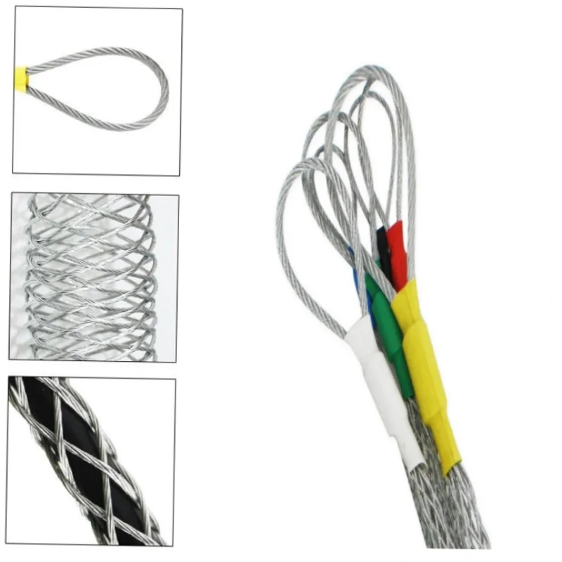6-9mm Galvanized Steel Cable Puller Wire Rope Mesh Pulling Grips ...