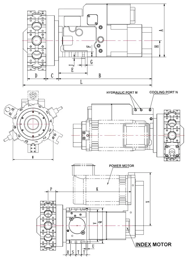 CNC Tool Turret BMT65 BMT75 BMT55 for NC Slant Lathe - 8/12 Position ...