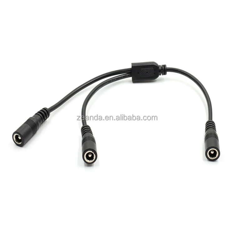 Customized Waterproof Dc Power Supply Cable Multi 5521 Female 2 In 1 ...
