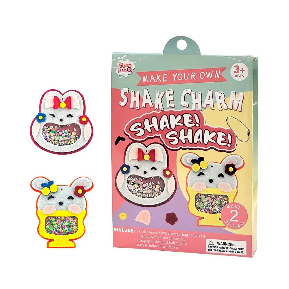 2025 Felt Charm Rabbit Shake Shake DIY Craft Kit for Kids