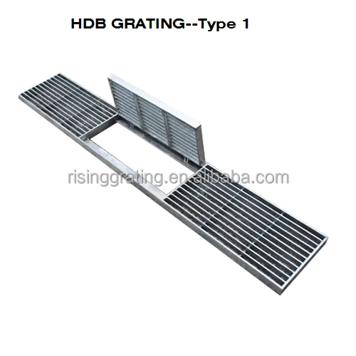 Singapore LTA HDB Type Apron Drain Grating with Hinged Panel