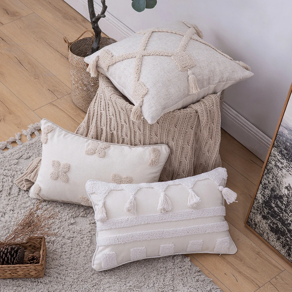 Luxury Home Decor Boho Cushion Cover Cotton Macrame Boho Pillow Case ...