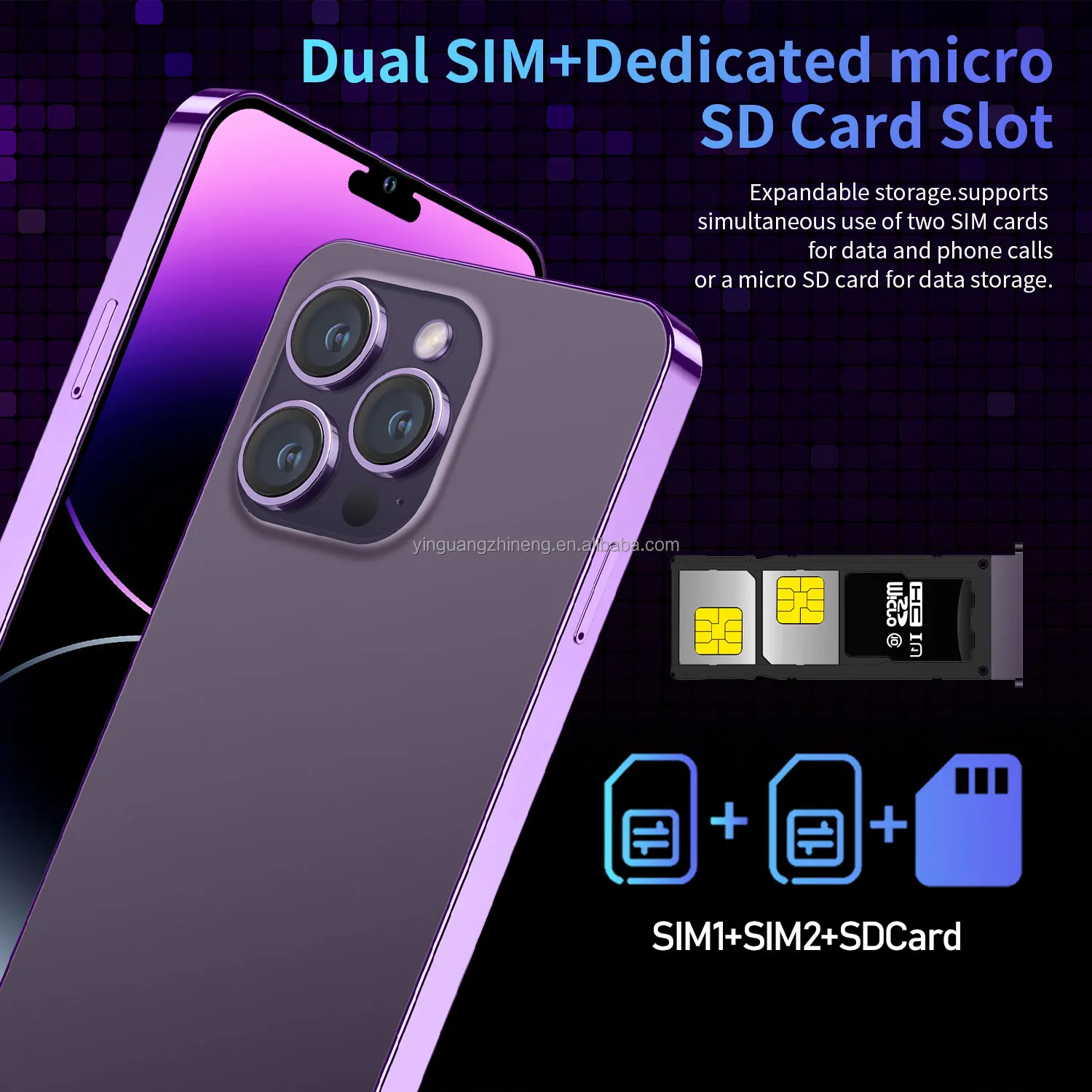 2023 Cheap Original I14 Pro Max Unlocked Cell Phone Android Global ...