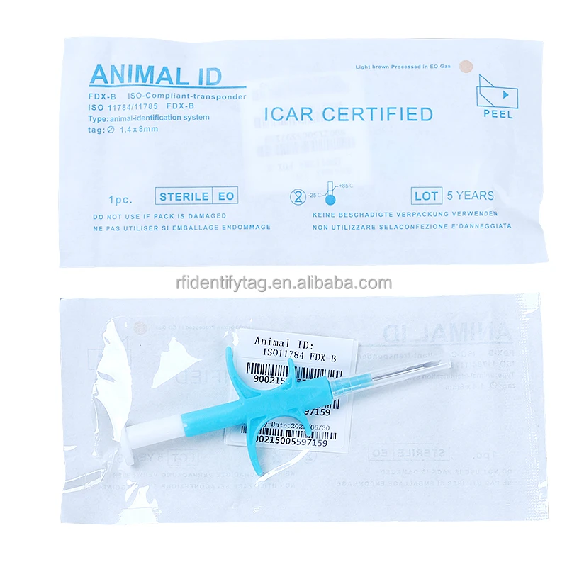 Implantable Rfid Microchip Animal Identification Transponder 13.56 Mhz ...