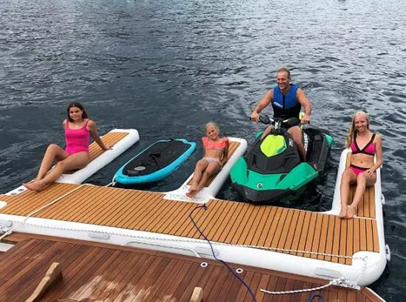 Irregular Custom Inflatable Floating Pontoon Dock Inflatable Floating ...