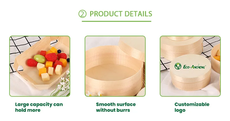 Eco Friendly Disposable Wood Food Packaging - Sushi Boxes