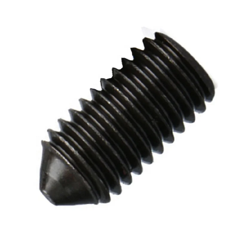 Grade 12.9 Din 914 M3-m20 Steel Hex Socket Cone Point Set Screws Black ...