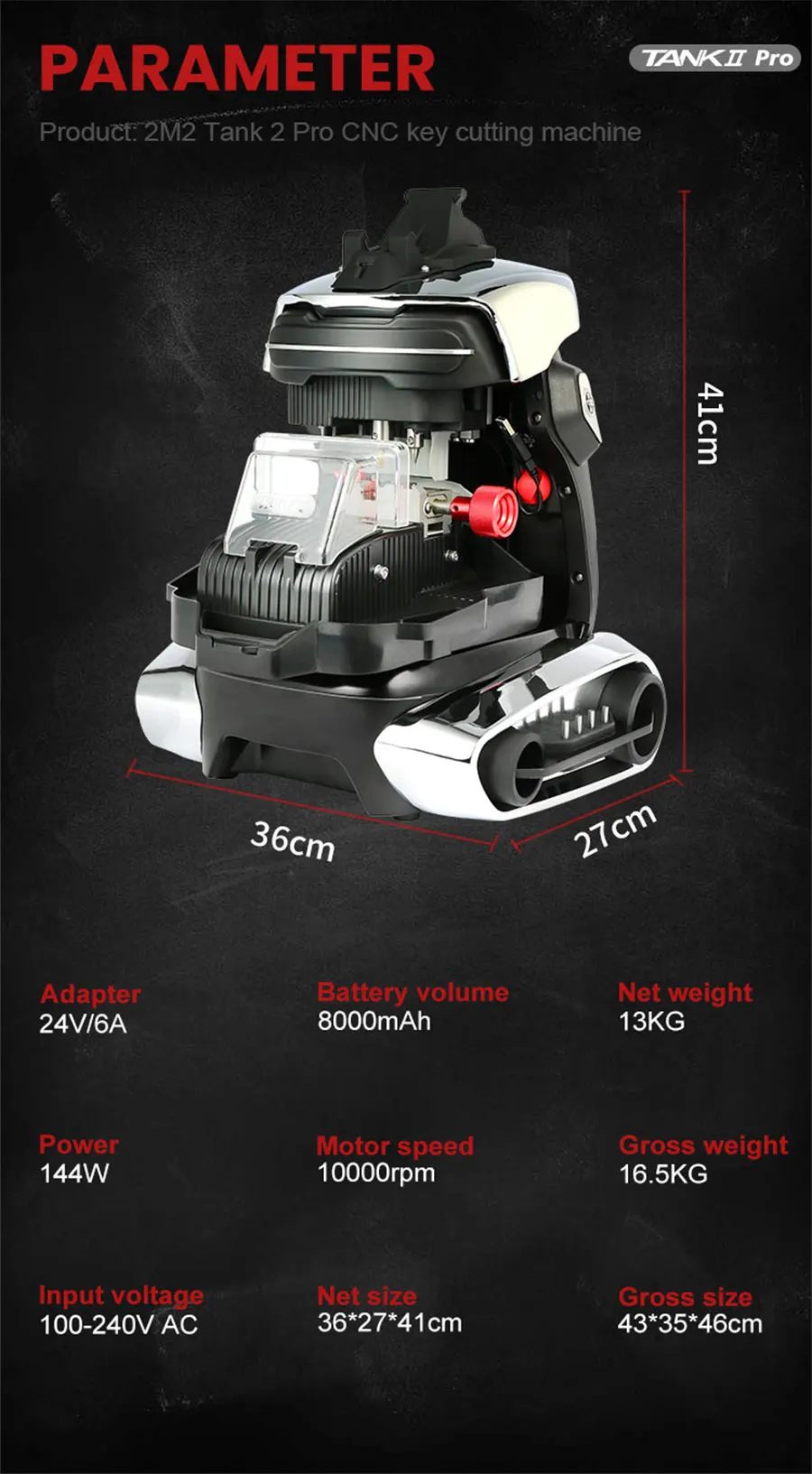 2024 2M2 TANK 2 Pro Key Programming Machine - Add House Keys