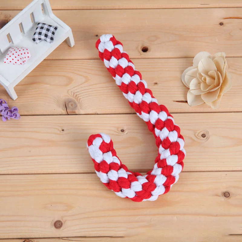 Low Moq Christmas Rope Dog Toys Xmas Walking Stick Shape Teeth Juguete ...