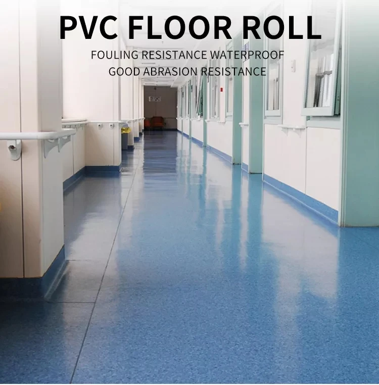 Durable Linoleum Plastic Bus Sheet - Hospital Carpet Gray Vinyl