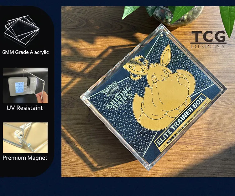 Tcg Custom Clear Acrylic Pokemon Booster Pack 151 Case With Magnetic ...