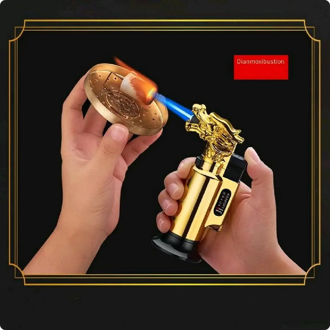 Custom Dragon Model Adjust Jet Flame Torch Lighter Windproof Butane Gas ...