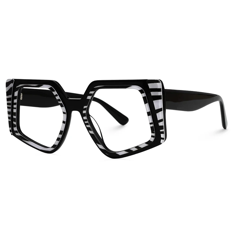 Stylish Cool Geometric Mixed Color Eyeglasses Frames