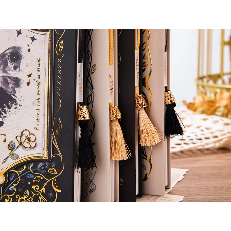 Vintage Creative Gold Foil Hardcover Exquisite Notebook School Student ...