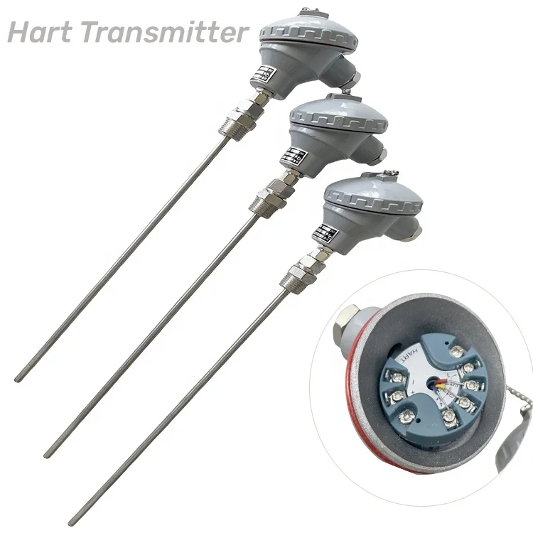 K Type Thermocouple 0-1300c Superalloy Temperature Sensor Sheath Flexible 4-20ma Hart ...