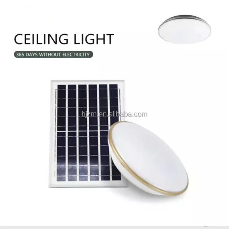 Led Solar Power Square Round Ceiling Lamp Light Light Indoor With ...