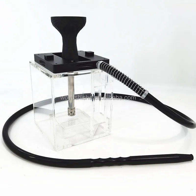 Aluminum Square Hookah Led Single Hookah Hose Hookah Acrylicshisha ...