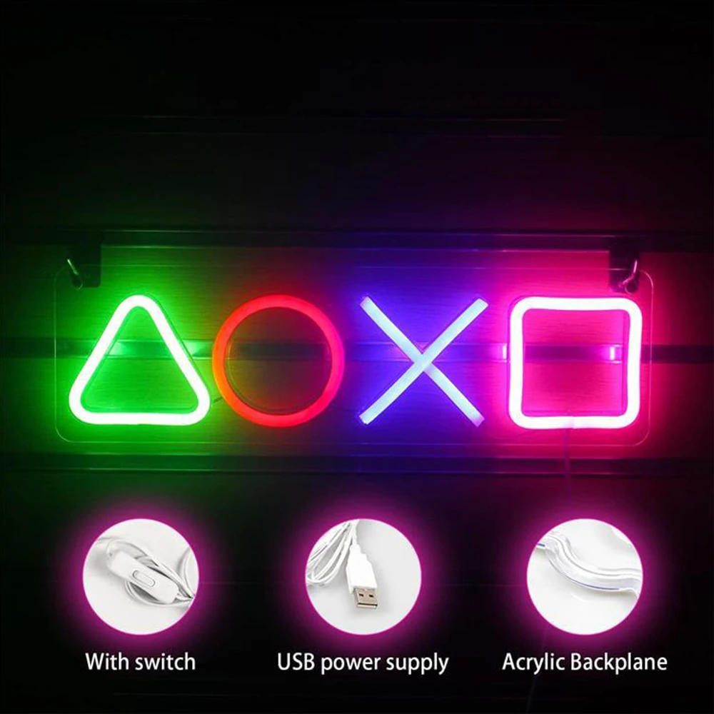Gaming Neon Lights Signs Game Icon Lamp Atmosphere Light Ktv Ornament ...