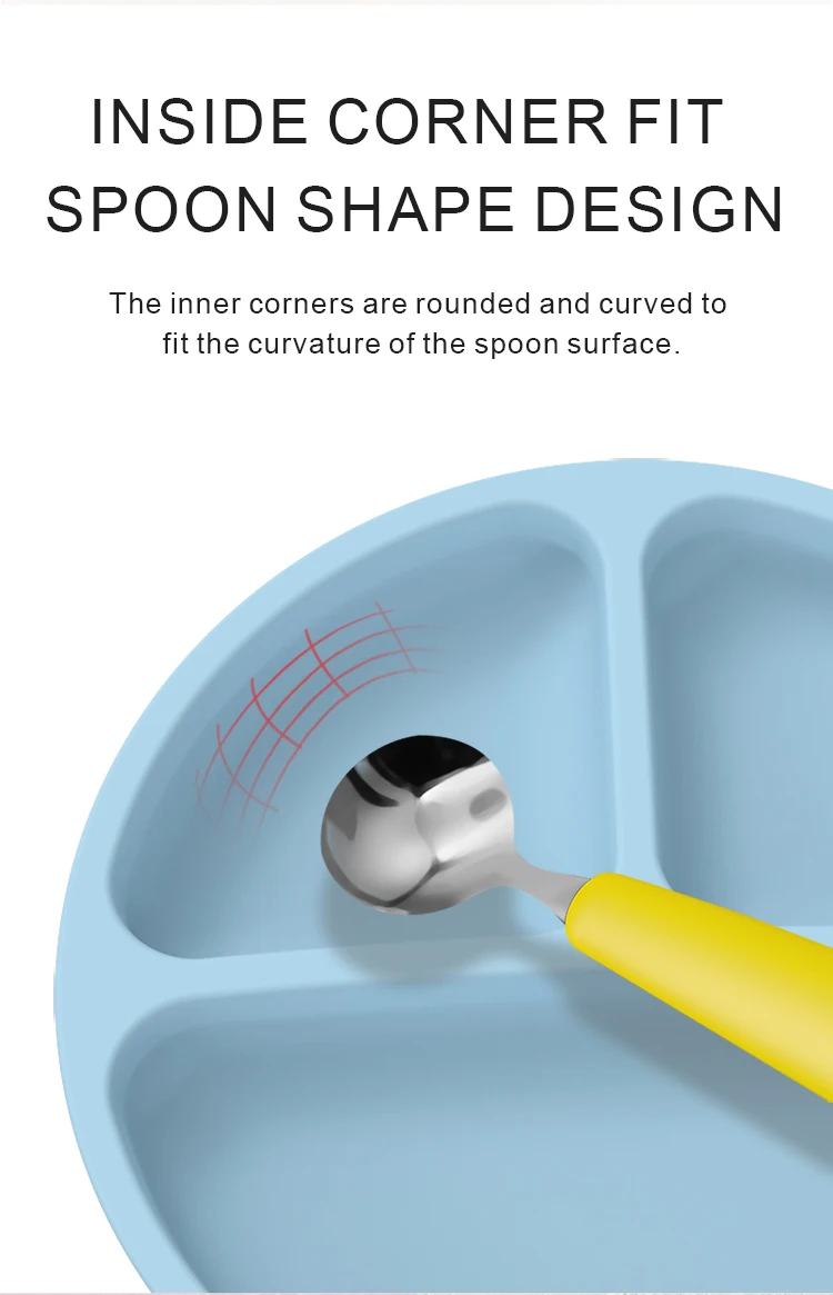 Ecofriendly Silicone Baby Plate With Strong Suction Cups Silicone Baby ...