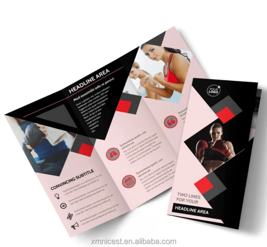 Custom Trifold Brochure for Fitness - Promote Your Brand