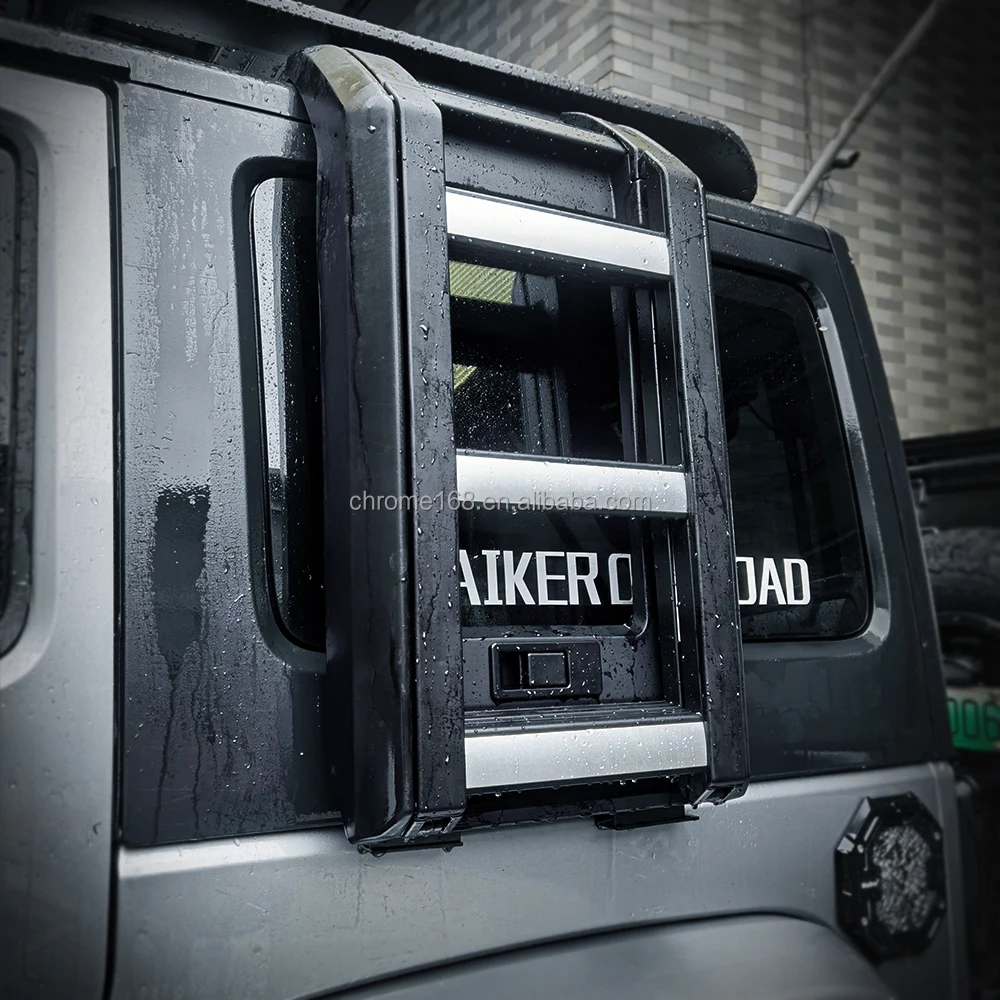 4x4 Foldable Roof Ladder For Jeep Wrangler Jk Jl Offroad Car Parts Side ...