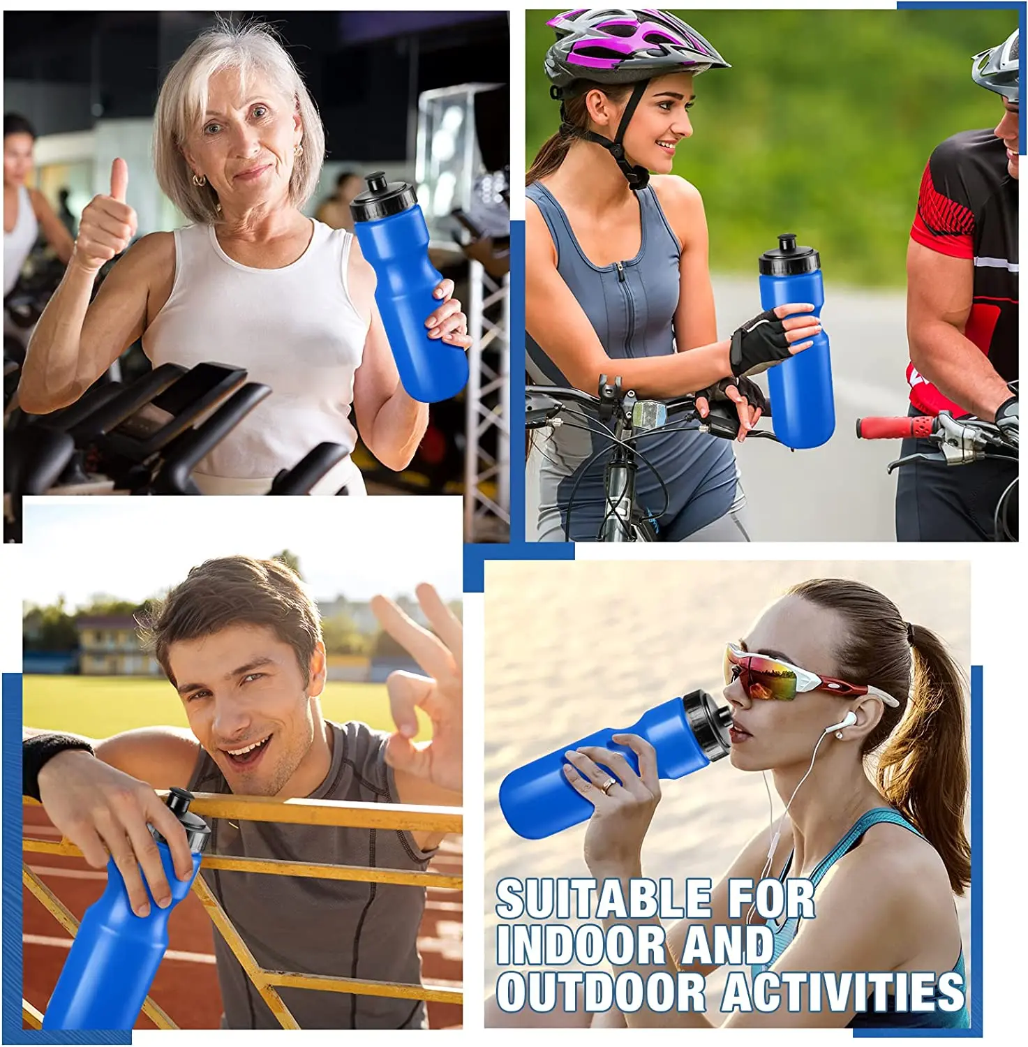 Promotional Reusable Squeeze Biking Hiking Cycling Water Bottle Plastic ...