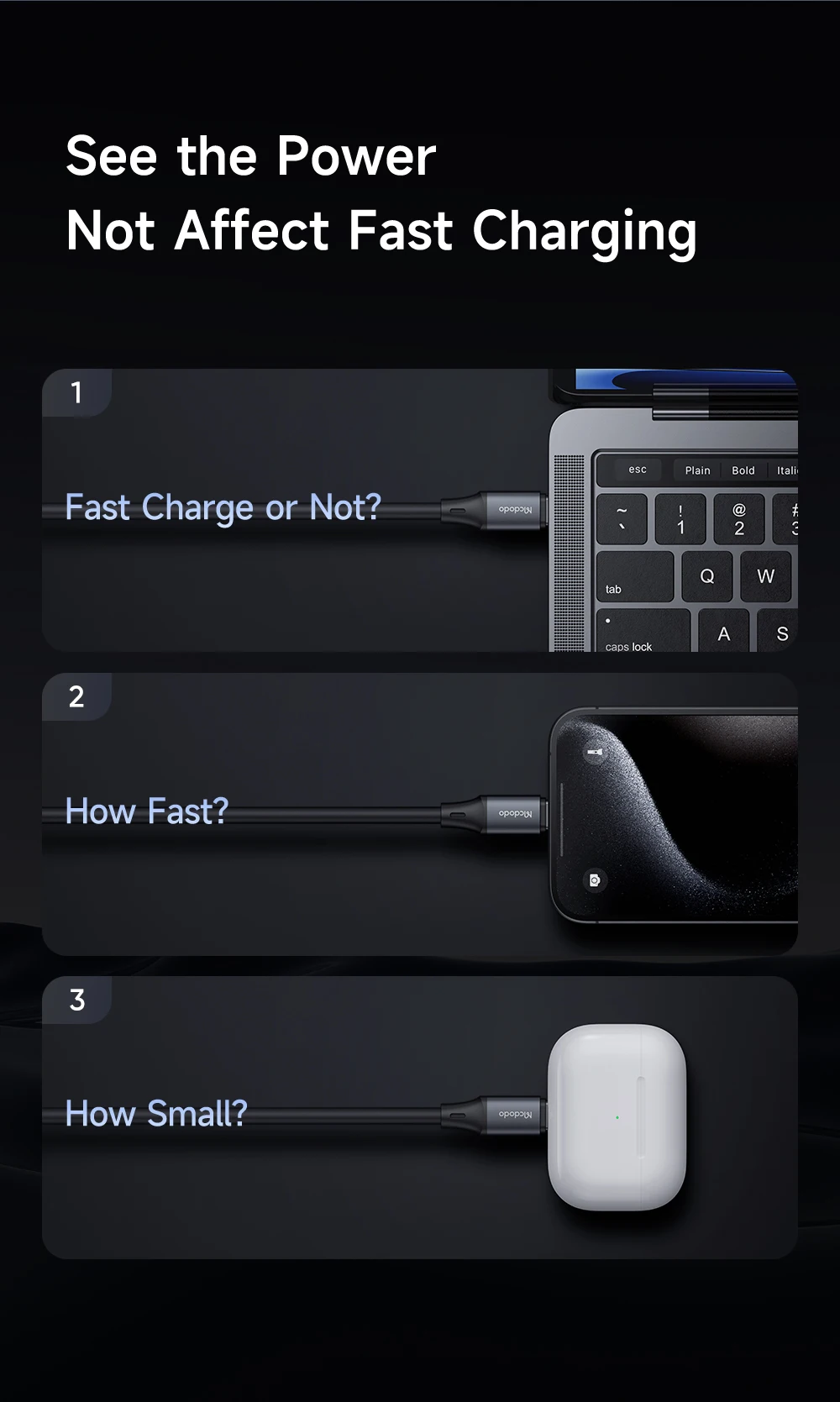 Mcdodo 609 Fast Charge 100W USB-C PD Power Adapter for Iphone15