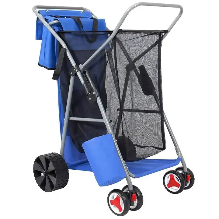 Beach Wonder Wheeler Wide Beach Cart Picking Hand Cart Outdoor Folding ...
