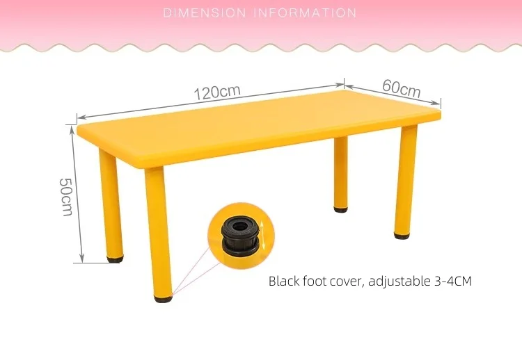 School Plastic Colorful Table and Chair Sets for Kindergarten