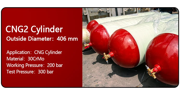 ISO 11119 CNG-2 406-200L Type 2 Cylinder for CNG Gas Vehicles in ...
