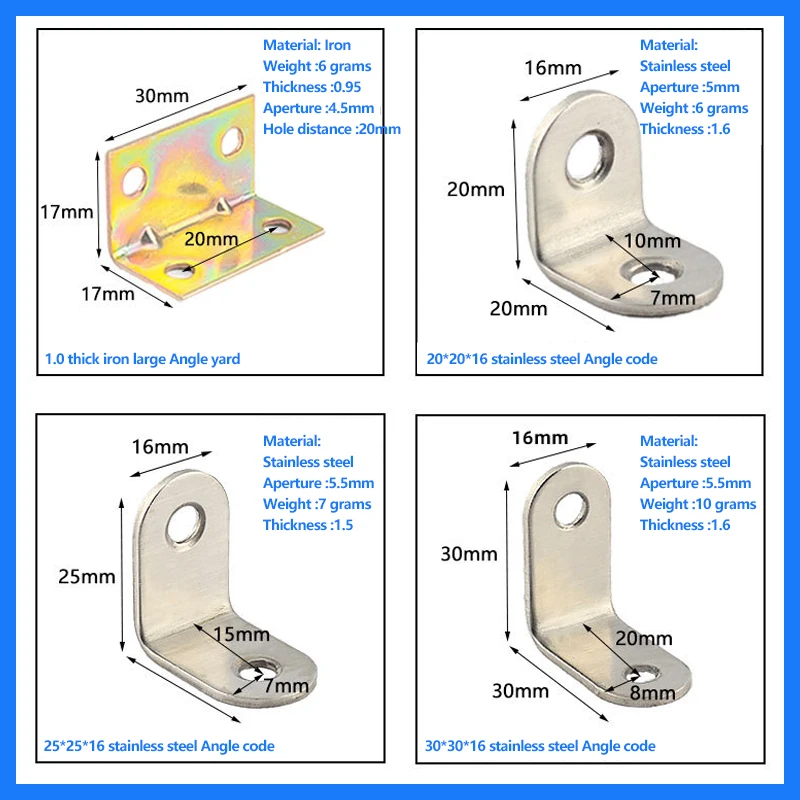 China Factory Right Angle Cabinet Door Corner Code Furniture Fastener ...