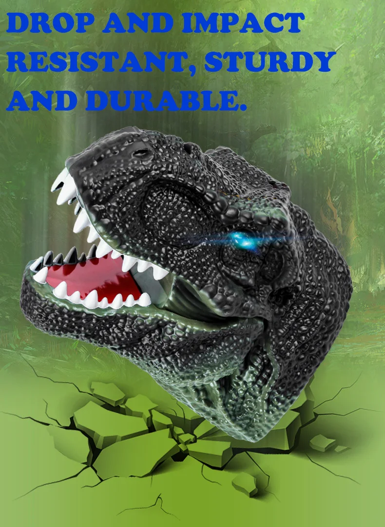 Dinosaur Hand Puppet Gel Blaster Gun Kids Funny Finger Puppets Role ...