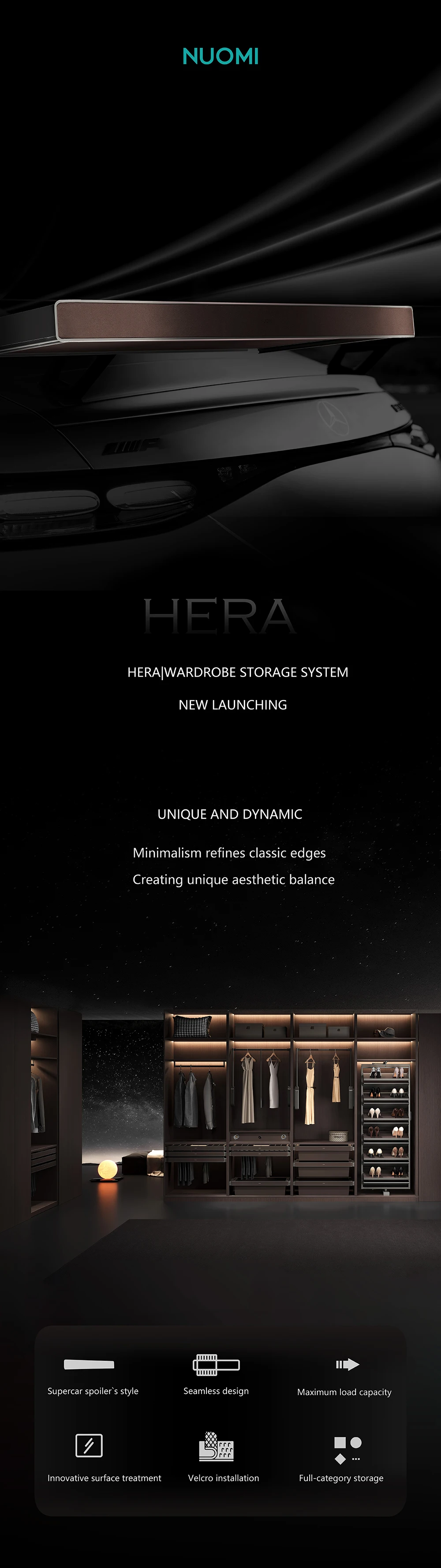 NUOMI HERA Wardrobe Hardware Accessories - 360 Rotating Shoe Rack