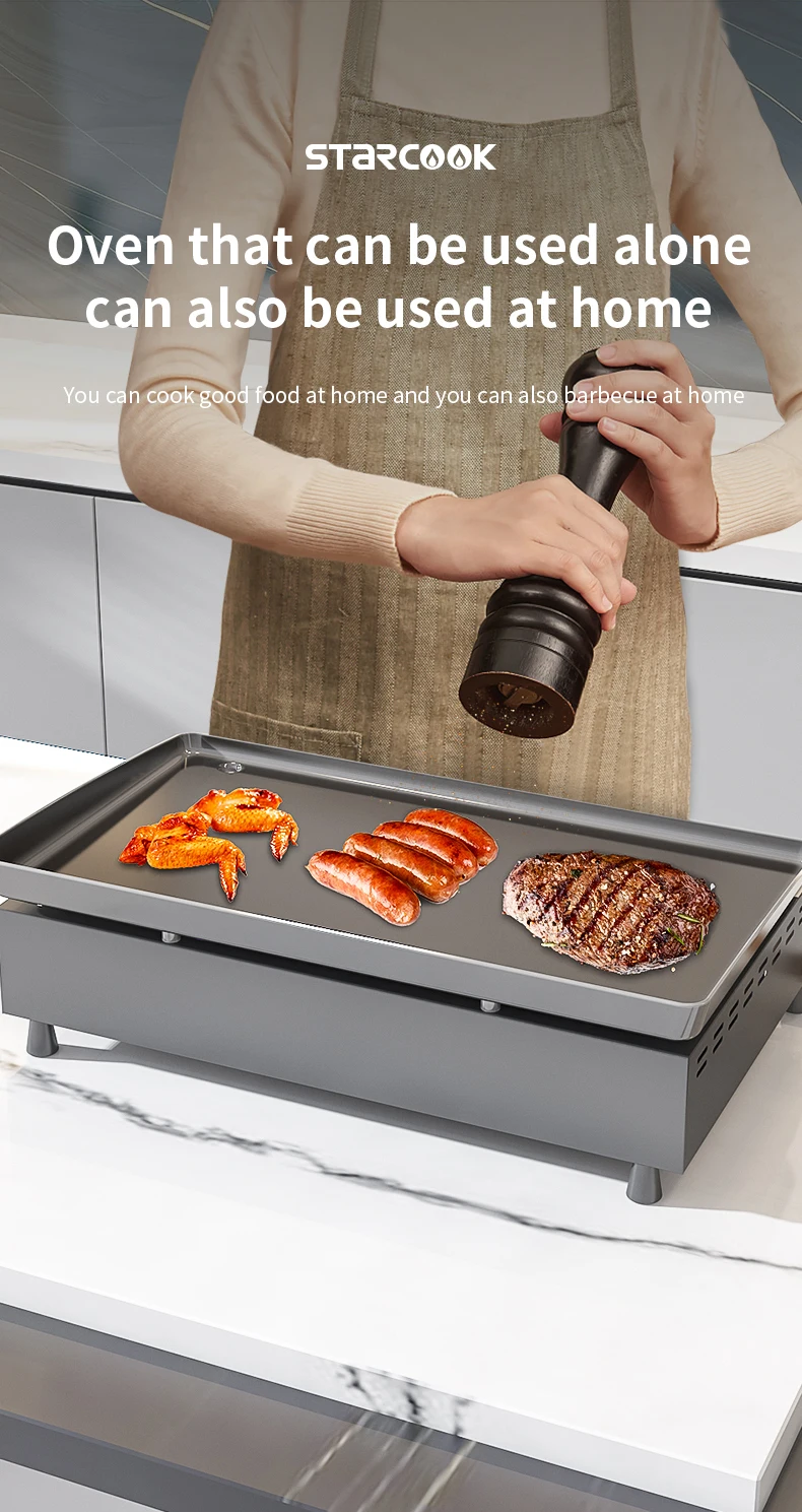 Flat Top Griddle Removable Cooking Stove with 4 Burners