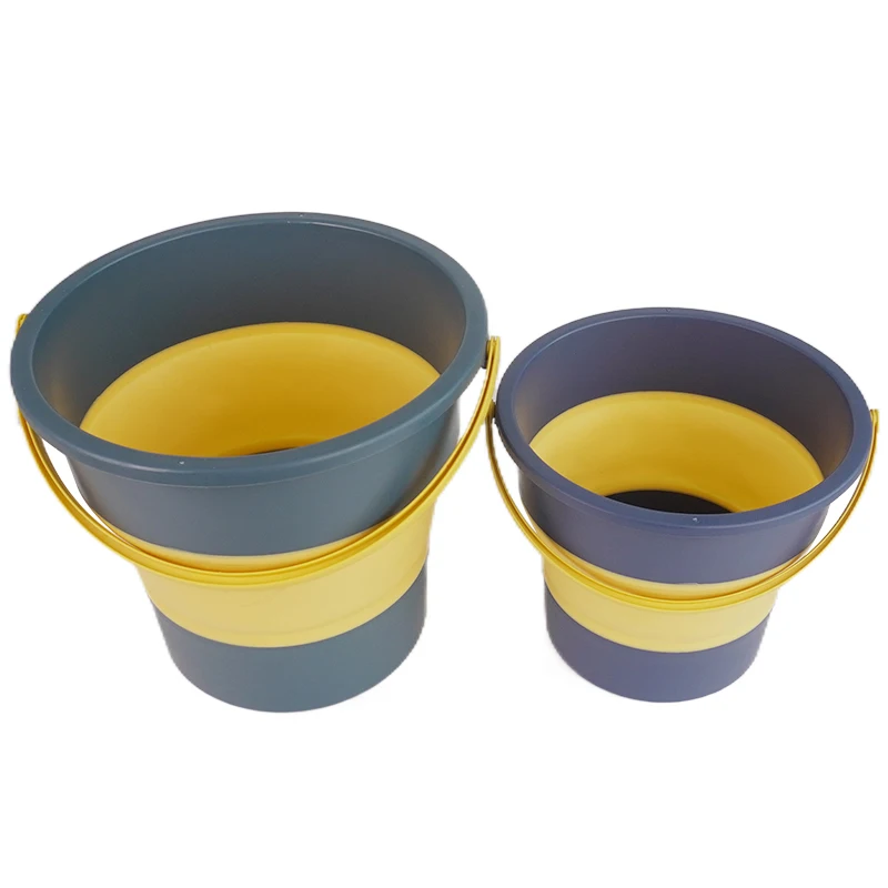 Plastic Bucket Collapsible Bucket with Handle Portable Silicone Folding ...