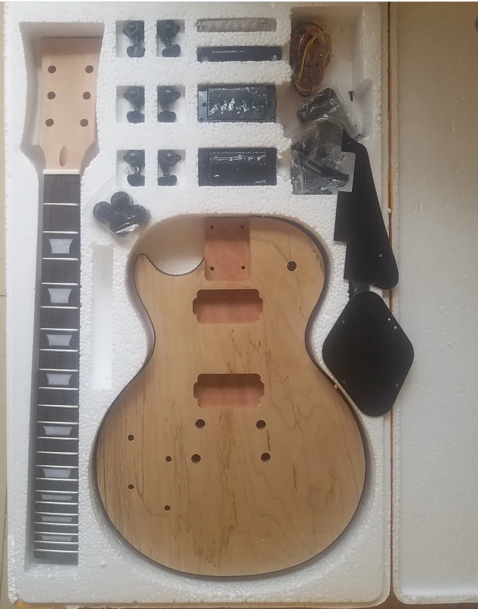 Afanti Unfinished Mahogany Body With Ash Veneer Double Locking Tremolo ...