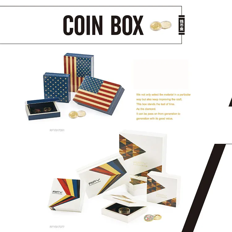 Luxury Wooden Coin Gift Box Storage Wood Craft Logo Mdf Lacquer Box ...