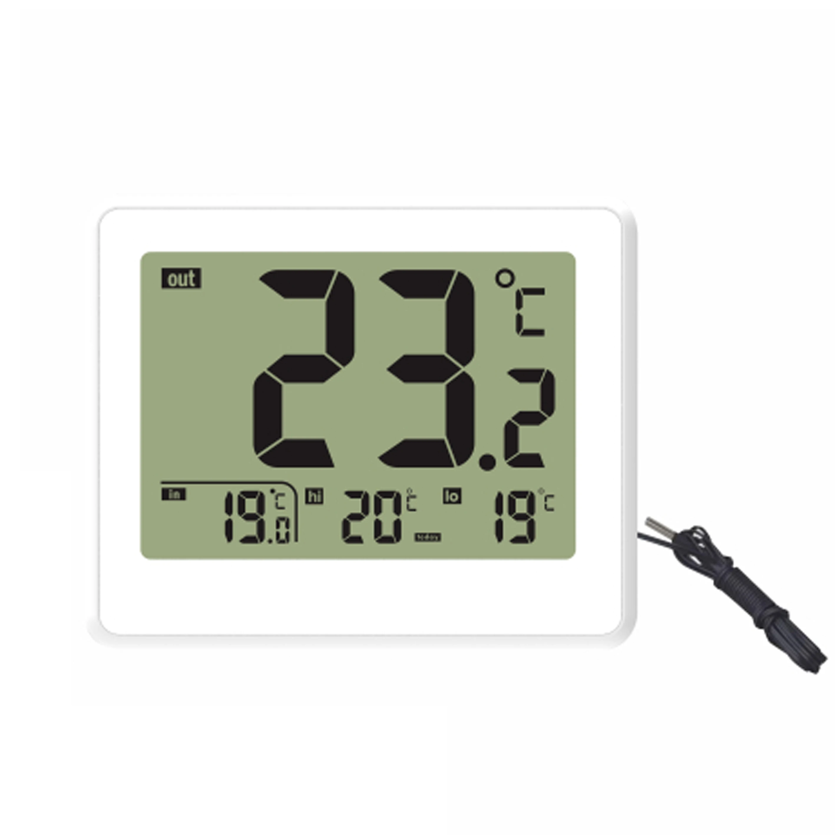Digital Desktop Thin LCD Thermometer Hygrometer Thermo Hygrometer ...