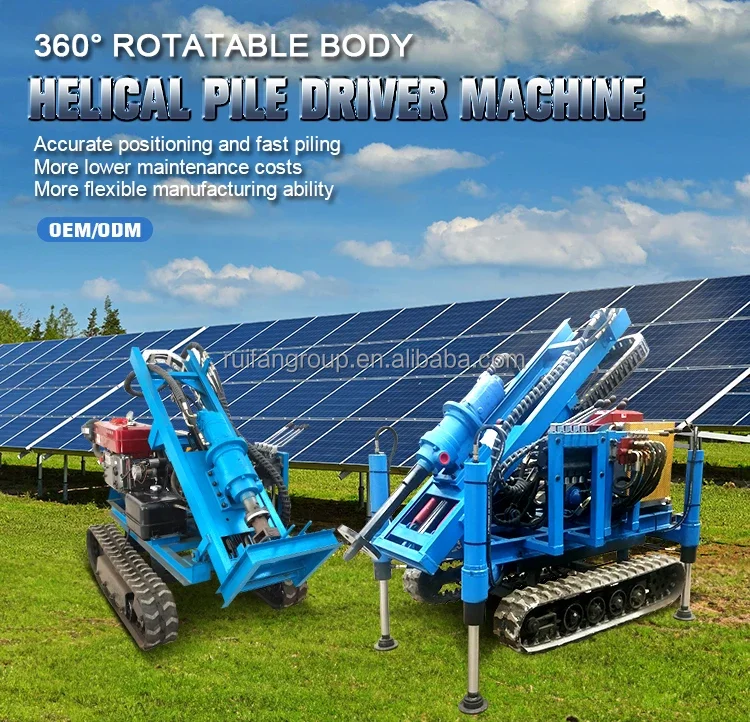 Micropile Drilling Rig Small Piling Rig Rotary Solar Drop Hammer Pile ...