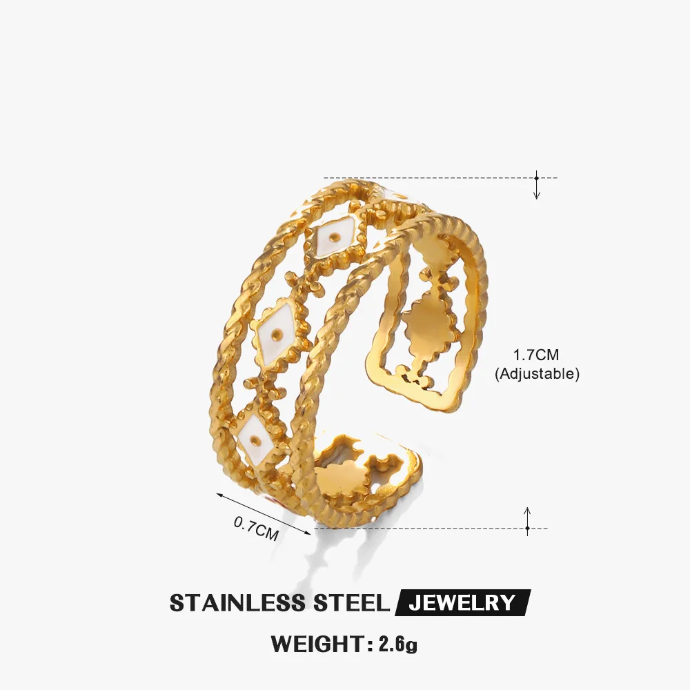 Bohemian Colorful Enamel Drip Devil Evil Eyes Adjustable Copper Finger ...