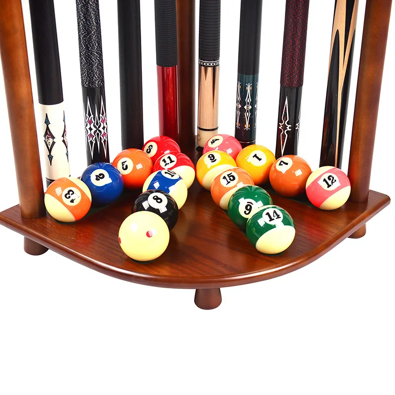 Pool Cue Rack - Durable Storage for 10 Sticks & Balls