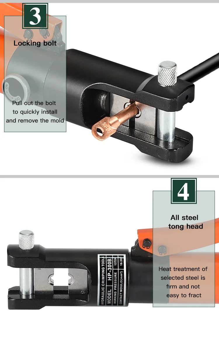 Hand-operated Hydraulic Crimping Tool HP-300B - 4.0kgs