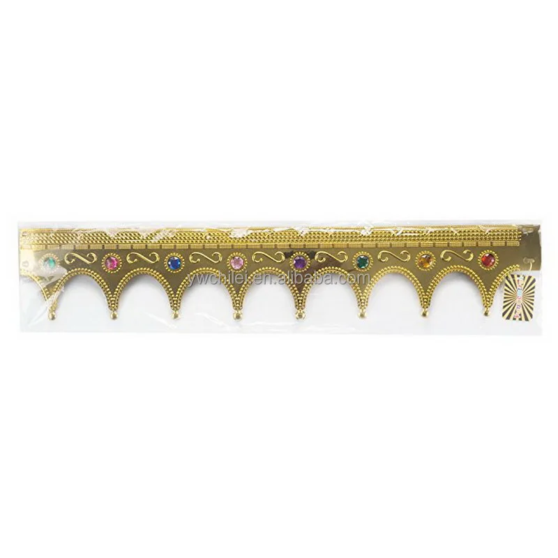 Gold Plastic Royal King Queen Crown - WEIKAI TD018
