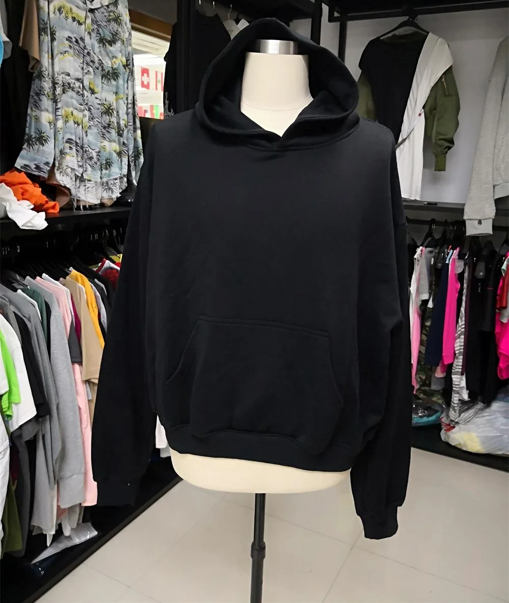 Custom Logo Drop Shoulder Heavyweight Cotton Pullover Hoodie for Men ...