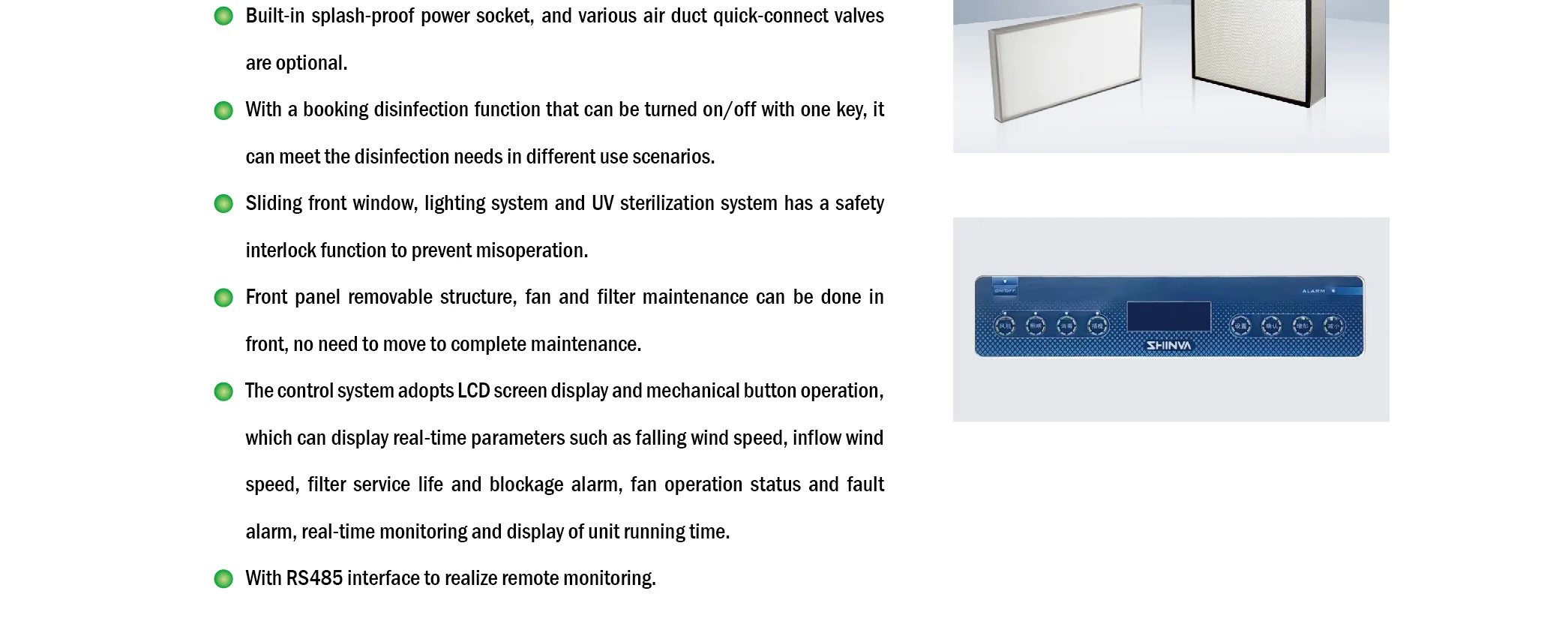 SHINVA Biosafety Cabinet - ISO 4 Clean Level & 500pa Pressure Leak